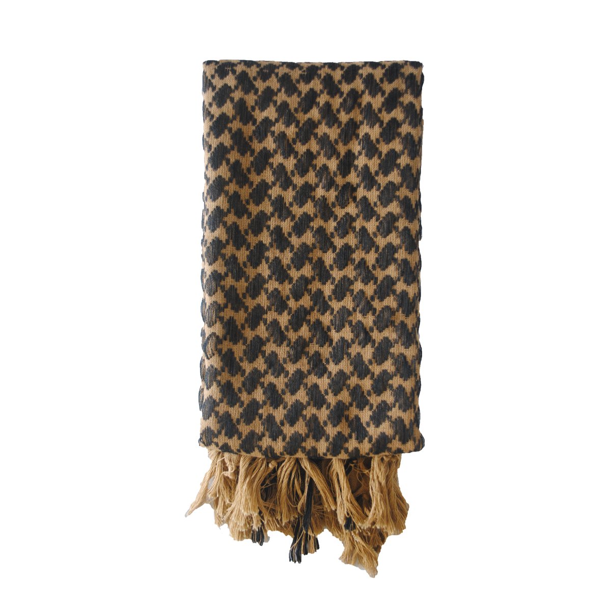 Explore Land Cotton Shemagh Keffiyeh Tactical Desert Scarf Neck Head Wrap with Tassel for Men Women (Coyote Brown, one size)