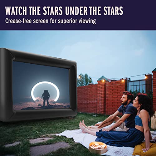 Holiday Styling 16FT Inflatable Outdoor Projector Screen β 200β Blow Up TV & Movie Screen w. Thick, Airtight Material for Portable Front/Rear Projection - Backyard Movie Night, BBQ, Pool Party
