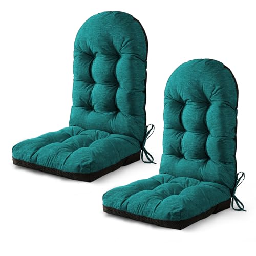 mudilun Outdoor Adirondack Chair Cushion High Weather Resistant Tufted Waterproof Lounge Cushion Anti-Slip Thickened High Back Patio Seat Pads Set of 2…