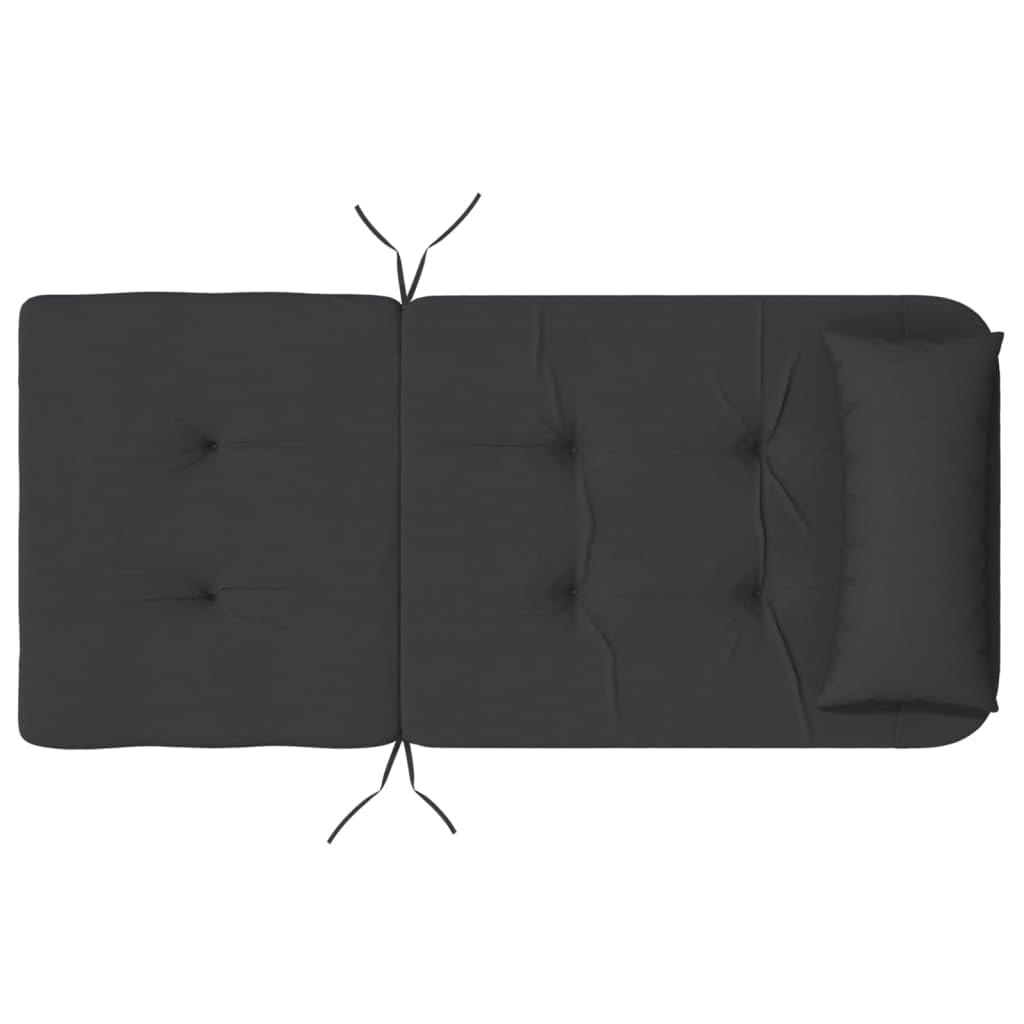 CHARMMA Adirondack Chair Cushions 2 pcs Black Oxford Fabric, Decor