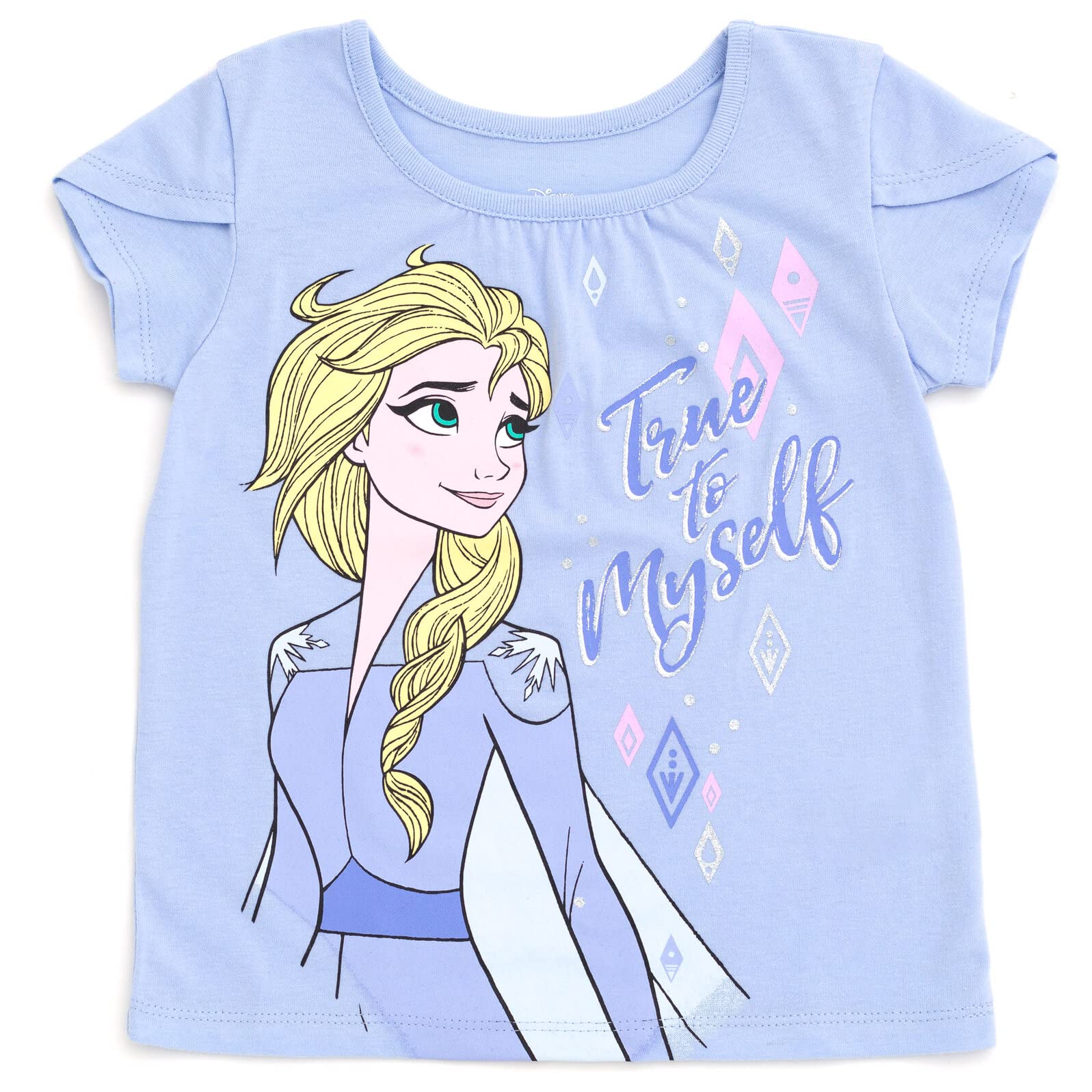 Disney Frozen Elsa Toddler Girls T-Shirt Mesh Skirt and Scrunchie 3 Piece Outfit Set 5T