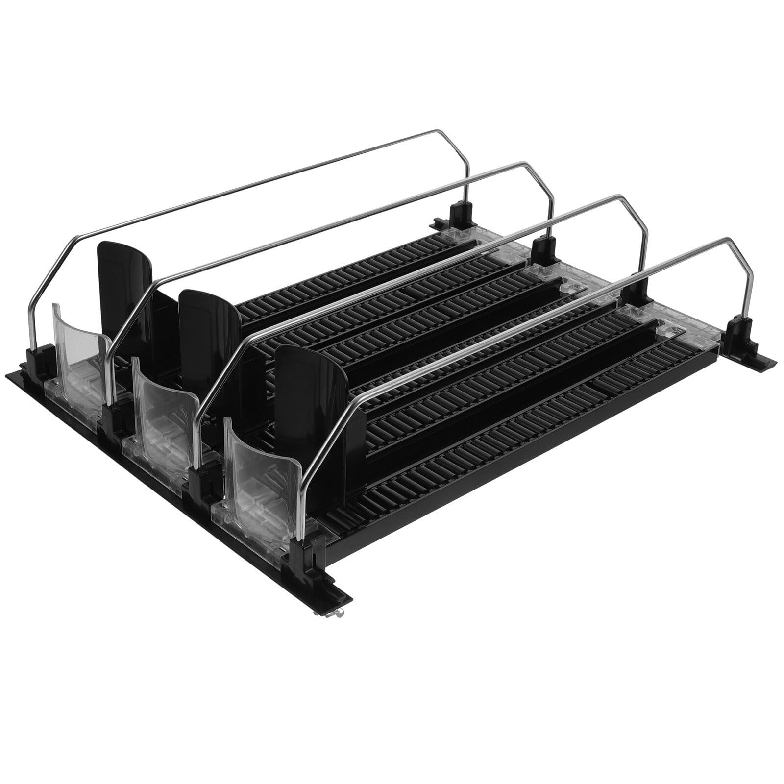 Bracket Self Pushing Drink Organizer Refrigerator Tray Fridge Stacking Can Dispensers Water Bottle Cabinet
