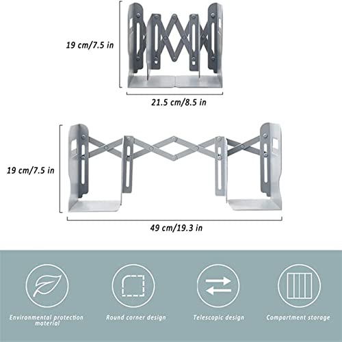 SZYAWsd File Sorters Telescopic Bookshelf Book Stand Book Stand Adjustable Bookshelf Desk Storage Box with Pen Container