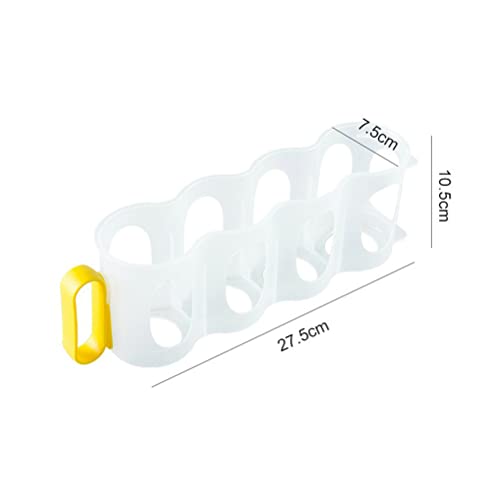 cenryusa 4-Compartment Portable Soda Can Organizer for Refrigerator Food-Grade Plastic Drink Can Dispenser Fridge Soda Can Holder for Home Kitchen Saving Space