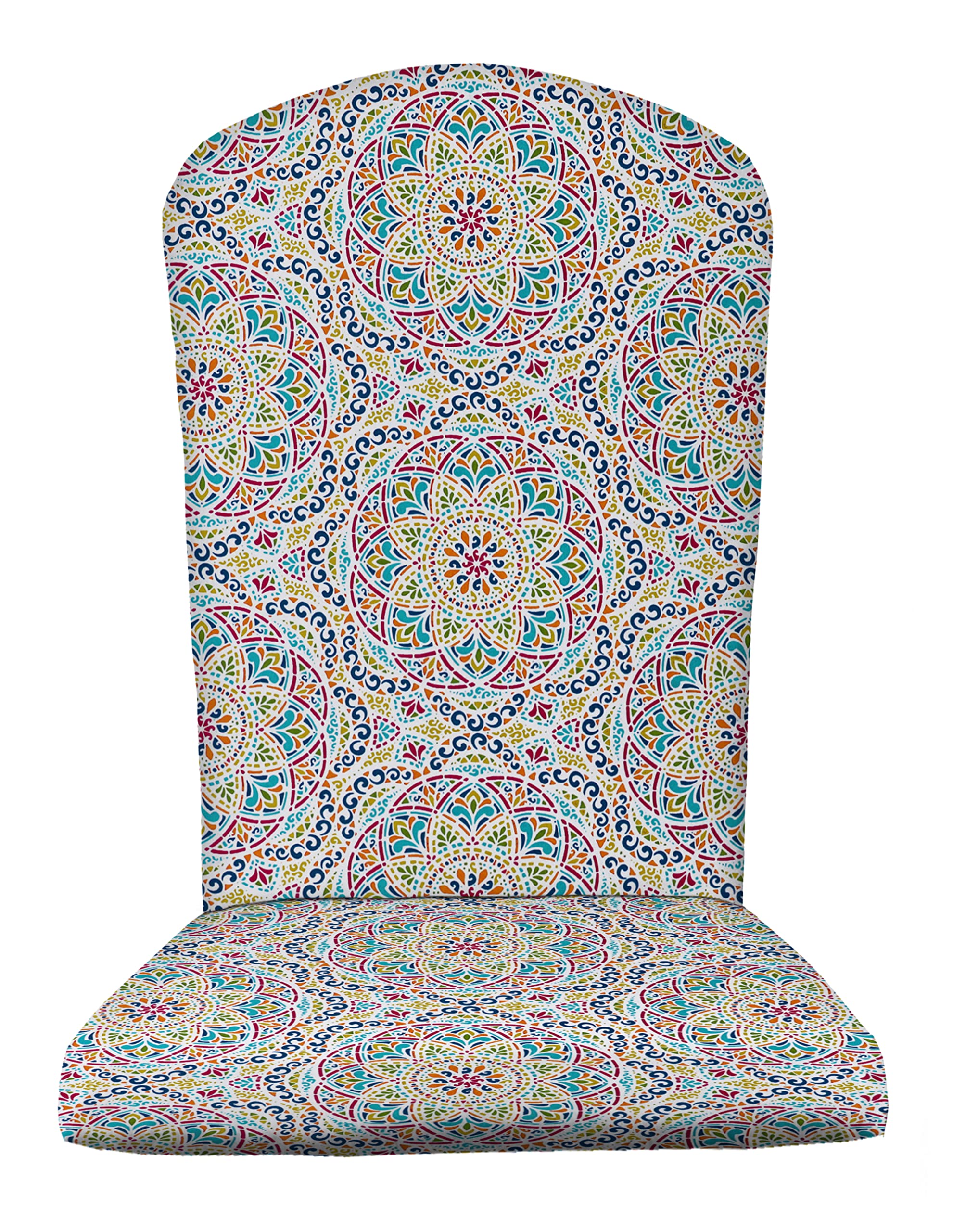 RSH DECOR: Foam Adirondack Chair Cushion | 48” x 20” x 2” | All-Weather Spun Fabric | Water and Fade-Resistant | Outdoor Cushion for Patio Furniture | Zen Fiesta