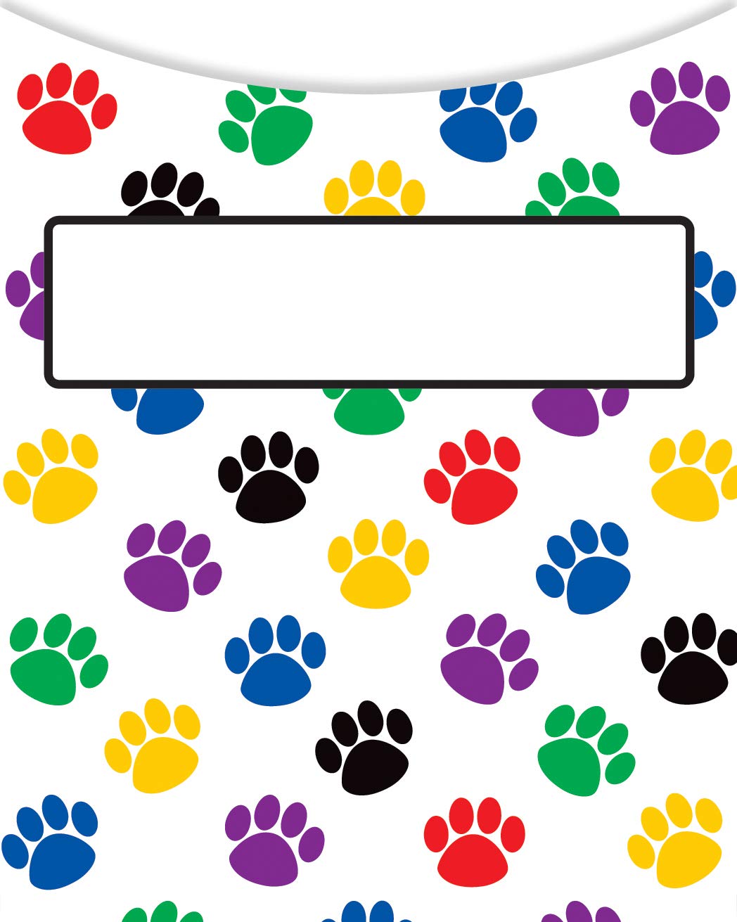 Teacher Created Resources Paw Prints Library Pockets (5550)