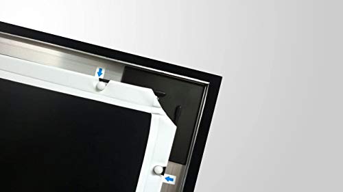 Silver Ticket Products STR Series 6 Piece Home Theater Fixed Frame 4K / 8K Ultra HD, HDTV, HDR & Active 3D Movie Projection Screen, 16:9 Format, 120" Diagonal, White Material STR-169120