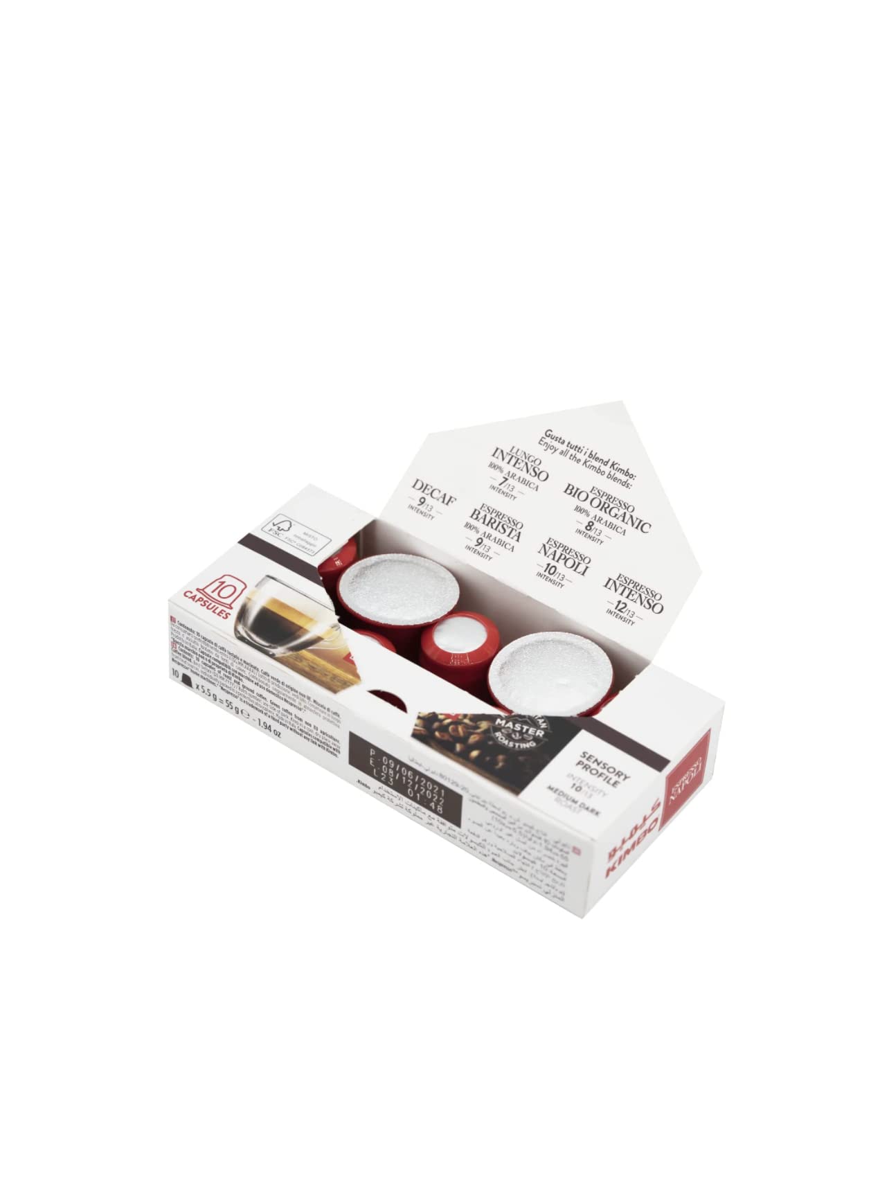 Kimbo Intenso & Napoli 100 each of Nespresso Compatible Capsules (200 Total)