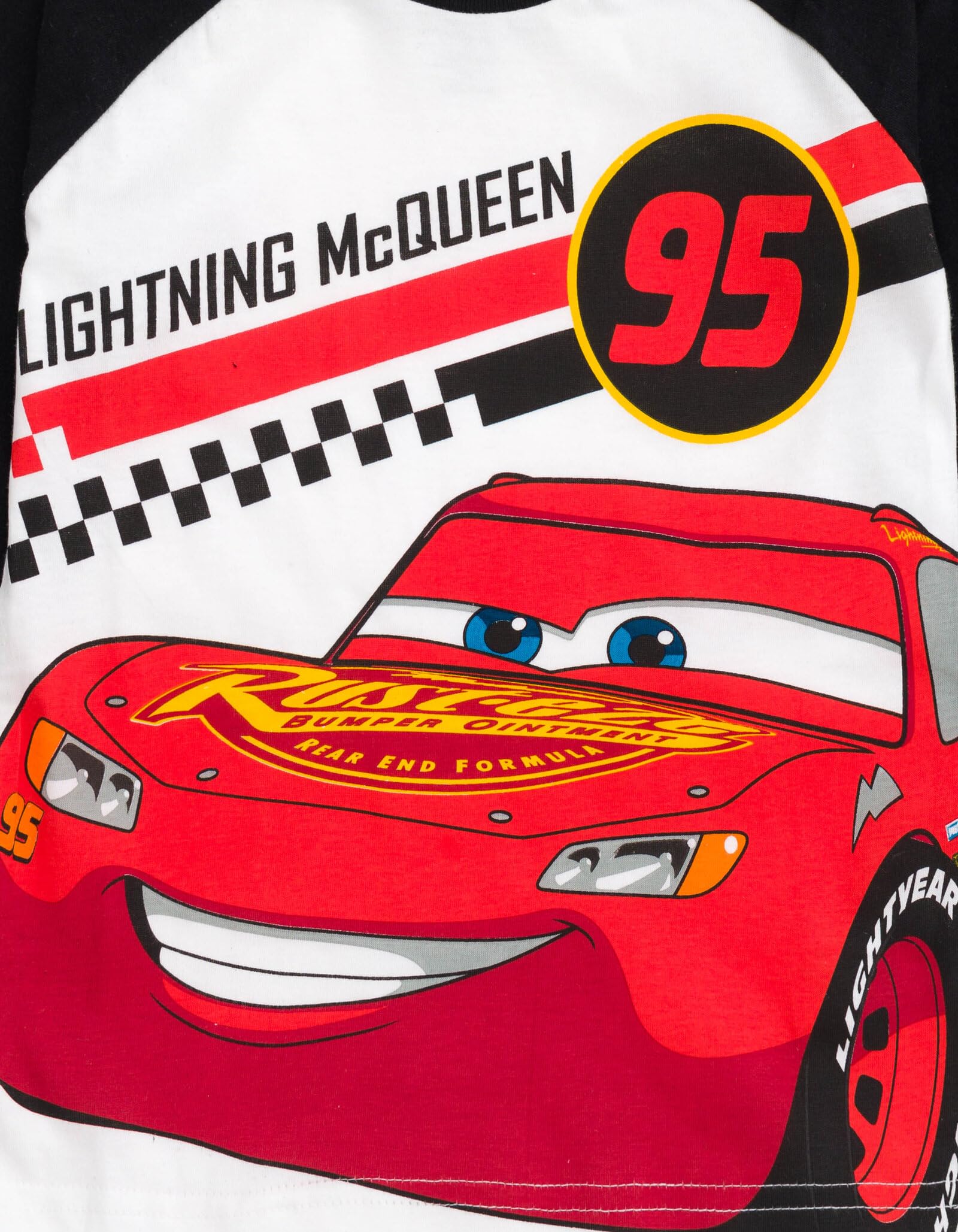 Disney Pixar Cars Lightning McQueen Tow Mater Toddler Boys 2 Pack Long Sleeve T-Shirts White/Gray 3T