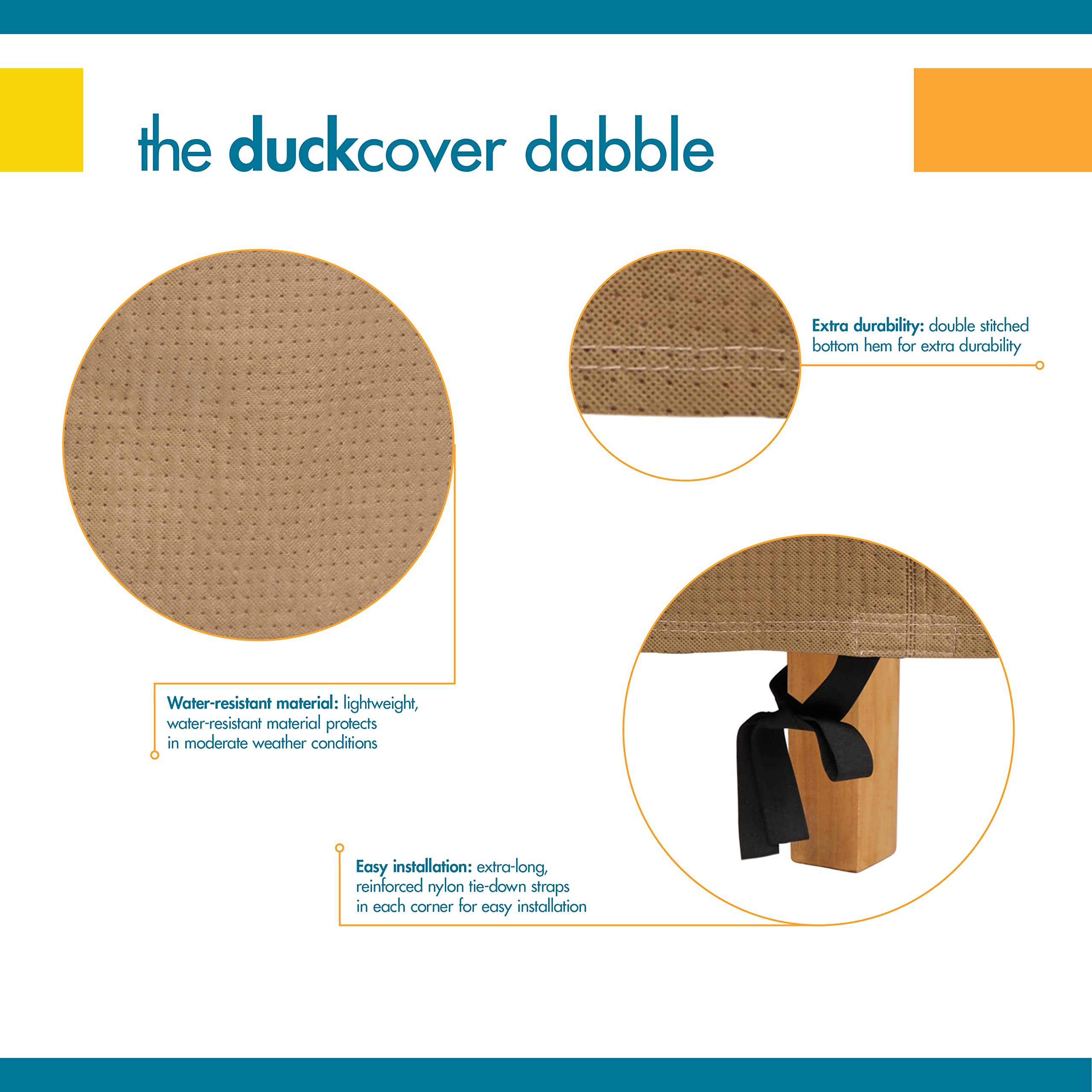 Duck Covers Essential Water-Resistant 40 Inch Patio Lounge Chair Cover, Patio Furniture Covers