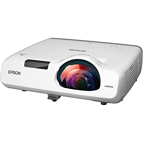 Epson PowerLite 530 3LCD Short Throw Projector, White (Renewed)