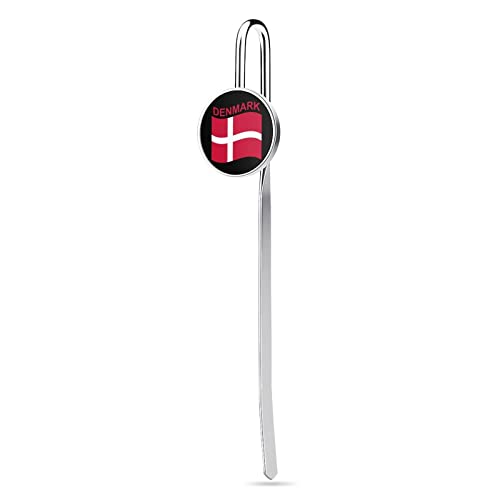 Flag of Denmark Metal Bookmarks Vintage Personalized Book Marker for Men Women Gifts