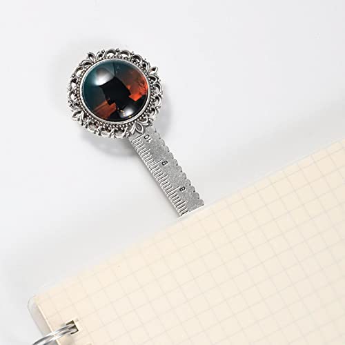 Retro Bookmark with Ruler, Book Markers for Student Kids Teacher Book Lovers, Office School Reading Accessories Gifts, Dusk Women Sunset