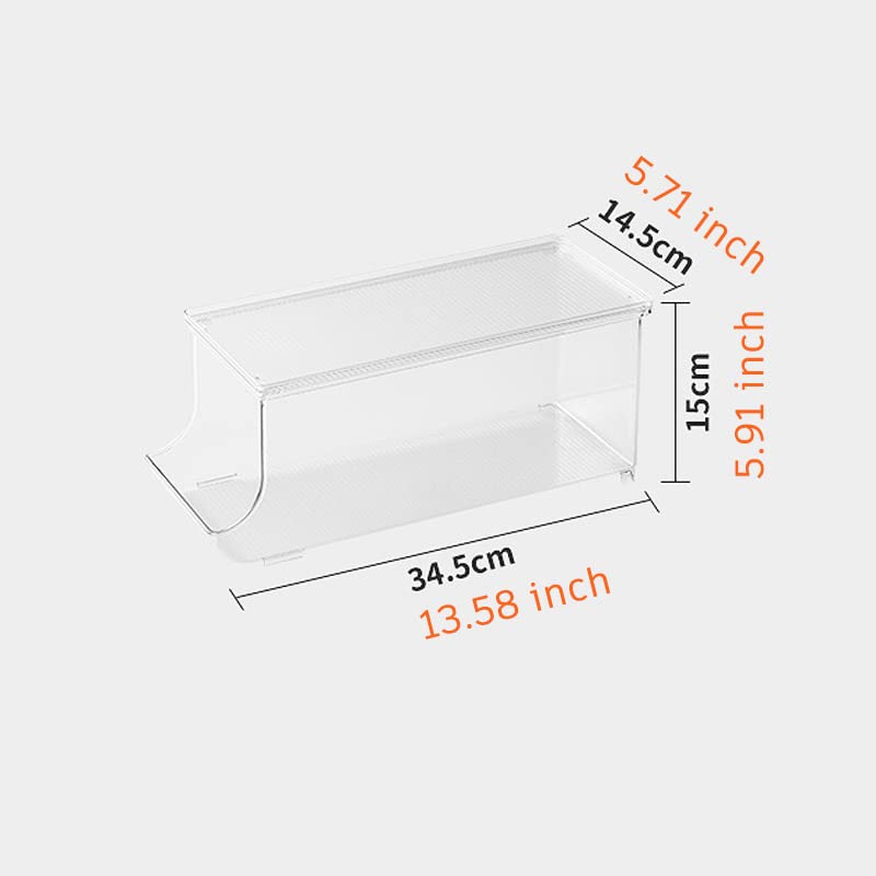 Soda Can Organizer for Refrigerator Stackable Can Holder Dispenser with Lid for Fridge, Pantry, Freezer – Fridge Can Organizer, Soda Fridge Organizer,Refrigerator Drink Organizer,BPA-Free,Clear Design