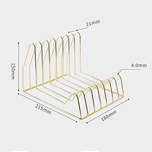 Decorative bookends Gold Bookend Desktop Desk Organizer Iron Book Holder Book Stand Office Supplies Desk Accessories Non-Skid Bookends Stand bookends