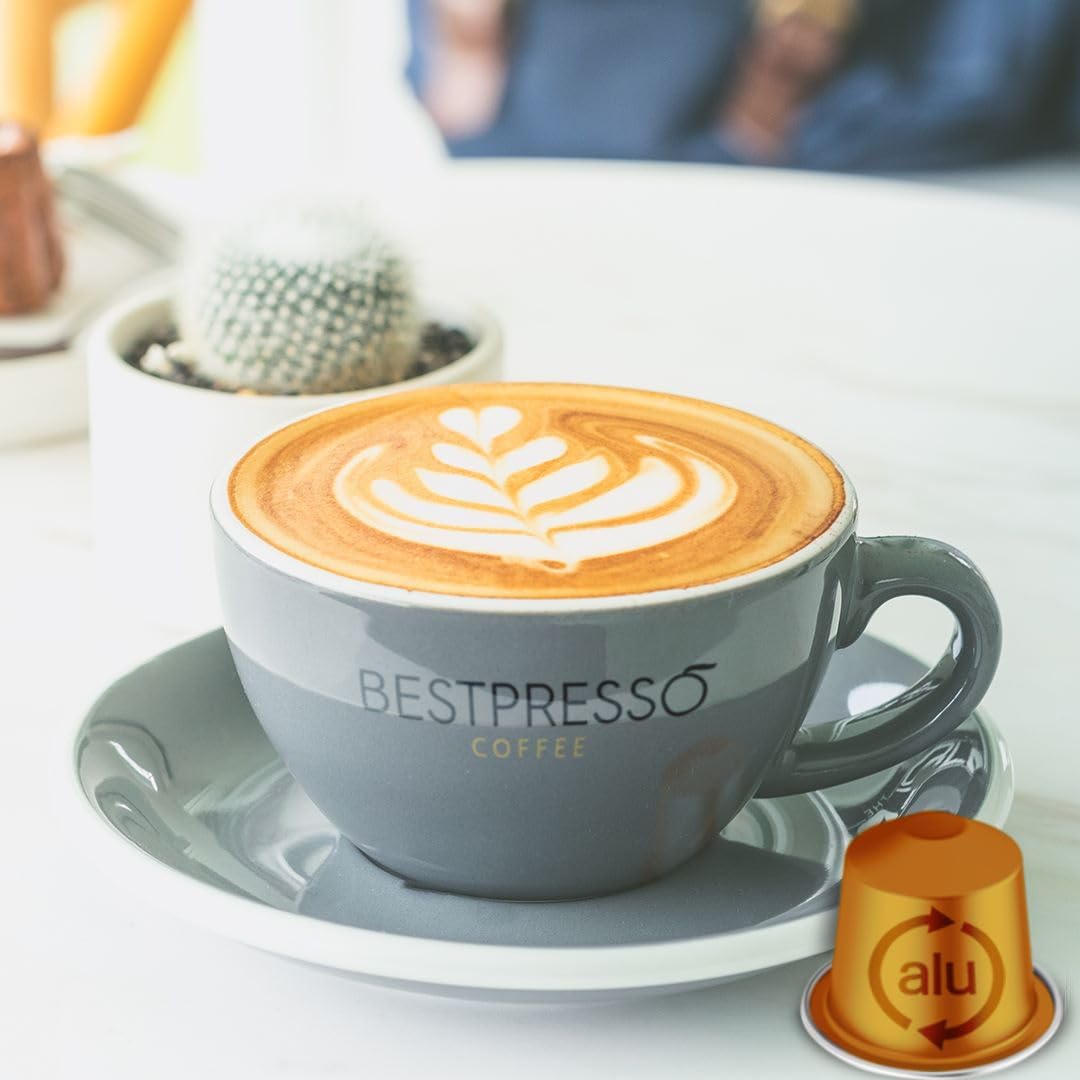 Bestpresso Coffee for Nespresso Original Machine 120 pods Certified Genuine Espresso Colombia Blend Pods Compatible with Nespresso Original 60 Days Satisfaction Guarantee