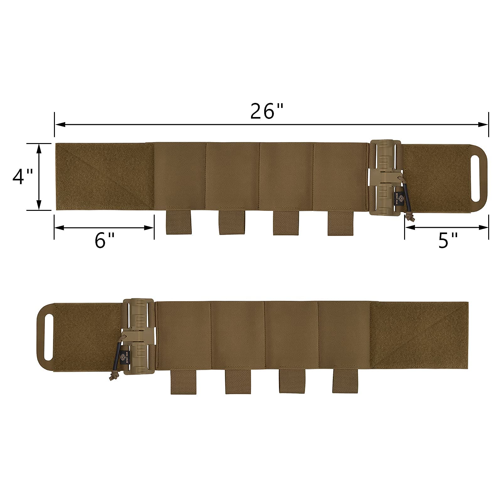 PETAC GEAR Carry Elastic Cummerbund,8 AR Mag Pouches for Vest Quick Release Mounting Strap for FCPC LBT LBX (Set)
