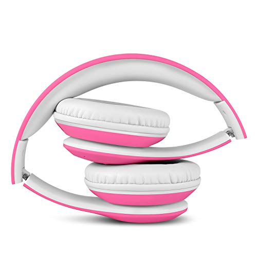 Nenos Bluetooth Kids Headphones Wireless Kids Headphones 93dB Limited Volume Wireless Headphones for Kids (Pink)