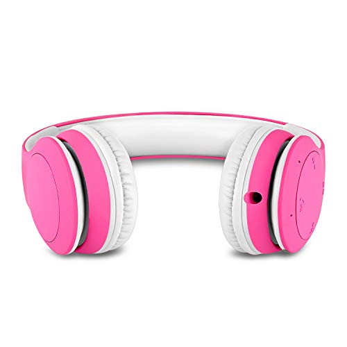 Nenos Bluetooth Kids Headphones Wireless Kids Headphones 93dB Limited Volume Wireless Headphones for Kids (Pink)