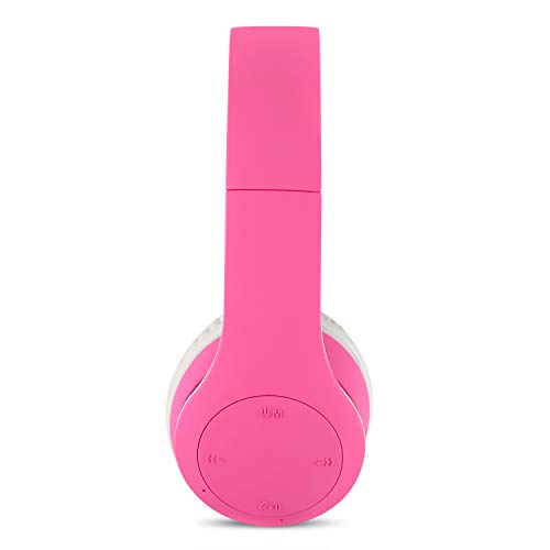 Nenos Bluetooth Kids Headphones Wireless Kids Headphones 93dB Limited Volume Wireless Headphones for Kids (Pink)