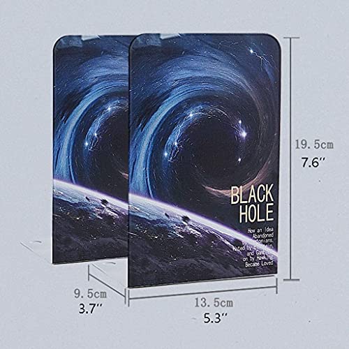 Book Ends Bookend Holder Book Stand Students with Bookshelf Creative Black Hole Bookend Supports Book Stopper for Shelves Bookshelf (Color : C)