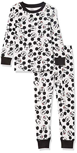Amazon Essentials Disney | Marvel | Star Wars Boys' Snug-Fit Cotton Pajama Sleepwear Sets, Mickey Vibes, 5