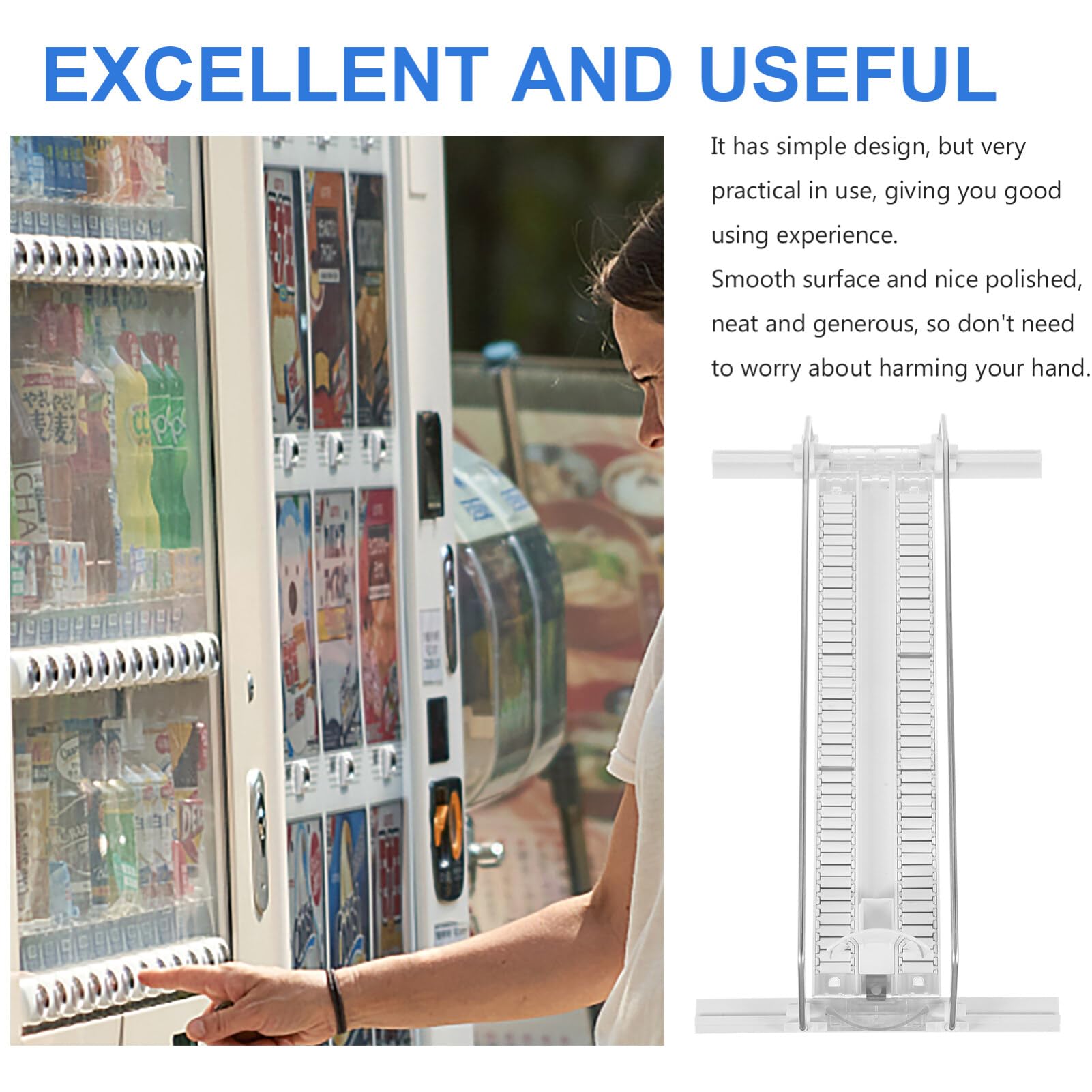 Drink Pusher Vending Machine Glide Plastic Drink Replenishment Pusher Shelf Pusher Machine Drink Shelf Replenishment Pusher Shelf Drink Puller Drink Propeller Tool Beverage Pusher