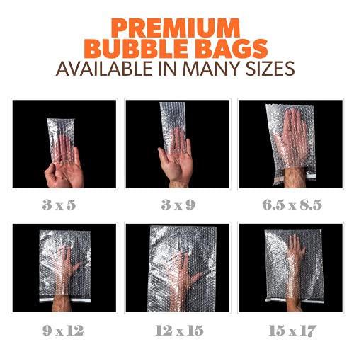 PackageZoom Bubble Pouch Out Bags | Clear 6.5 x 8.5 Inch Self Sealing Bubble Cushion Bags for Shipping, Packing, Storage, Moving | 20 Pack