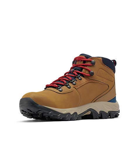 Columbia mens Newton Ridge Plus Ii Waterproof Boot Hiking Shoe, Light Brown/Red Velvet, 12 US