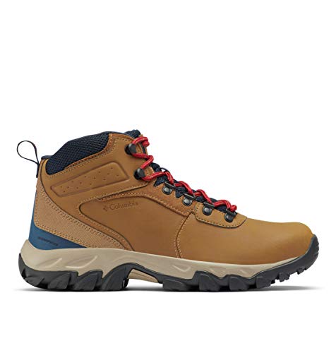 Columbia mens Newton Ridge Plus Ii Waterproof Boot Hiking Shoe, Light Brown/Red Velvet, 12 US
