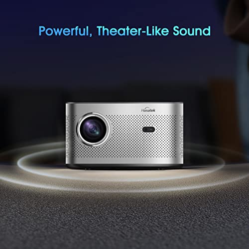 Projector with WiFi and Bluetooth,Hasatek 1600 ANSI Lumens Projector 4k Supported Video Projector, Android TV,Auto Focus,Electronic Keystone Correction,Full HD 1080P Home Theater Movie Projector