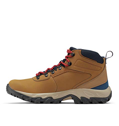 Columbia mens Newton Ridge Plus Ii Waterproof Boot Hiking Shoe, Light Brown/Red Velvet, 12 US