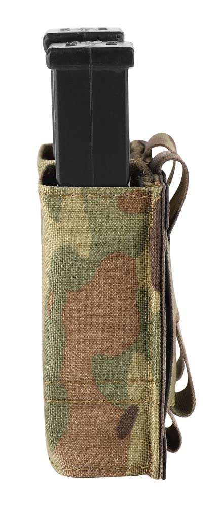 KRYDEX Double Pistol Mag Pouch, Nylon Magazine Pouch 9mm with Quick Release Kydex Magazine Pouch Insert (MC)