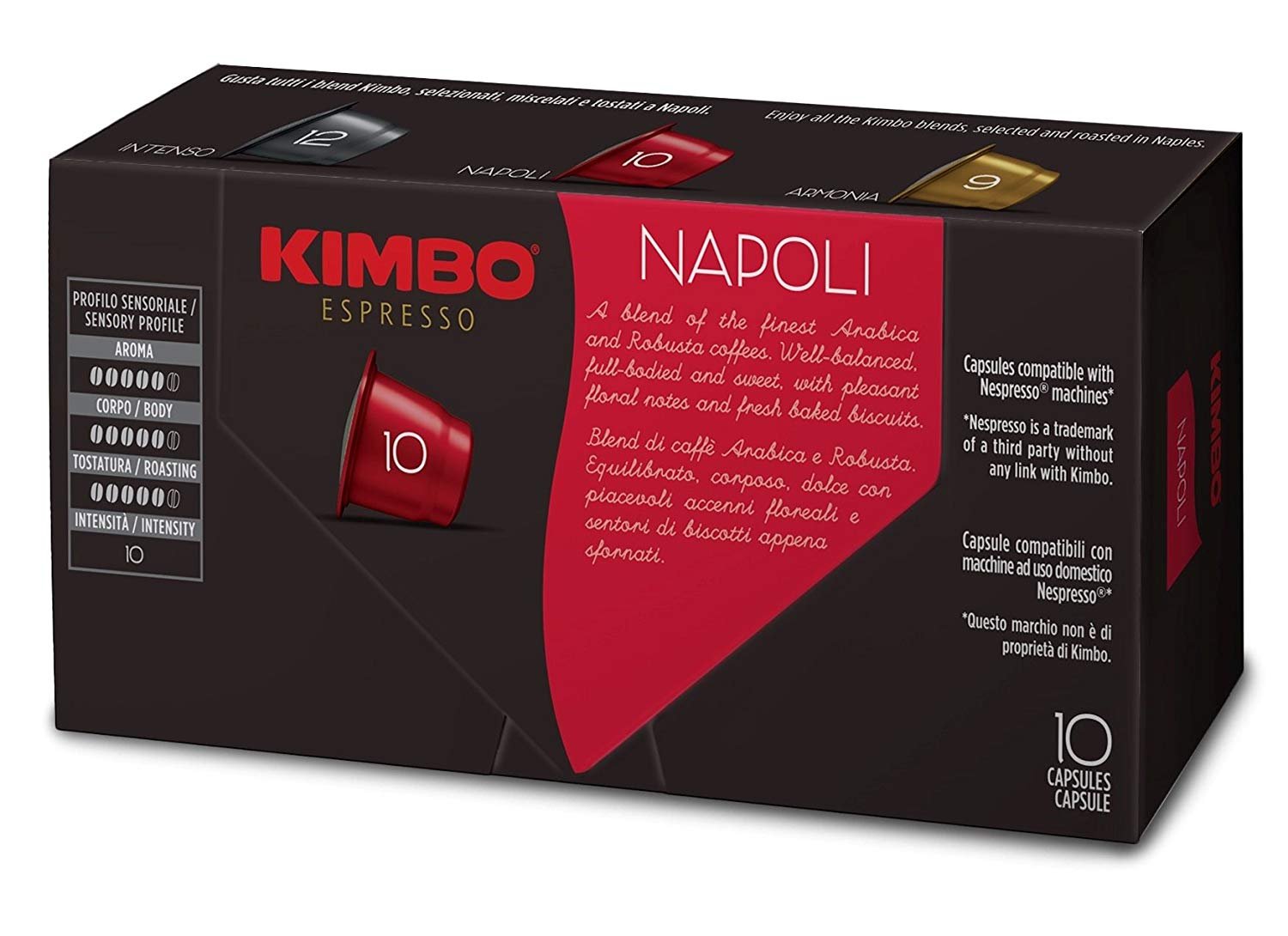 Kimbo Espresso Napoli Nespresso Capsules, 100% Arabica Coffee (Pack of 50 Capsules)