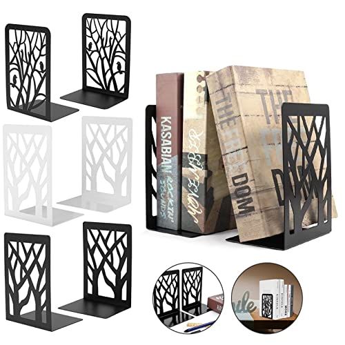 Wonzonewd File Sorters Book Ends Universal Metal Bookends for Shelves Heavy Duty Metal Non-Skid Bookend Supports Book Shelf Holder