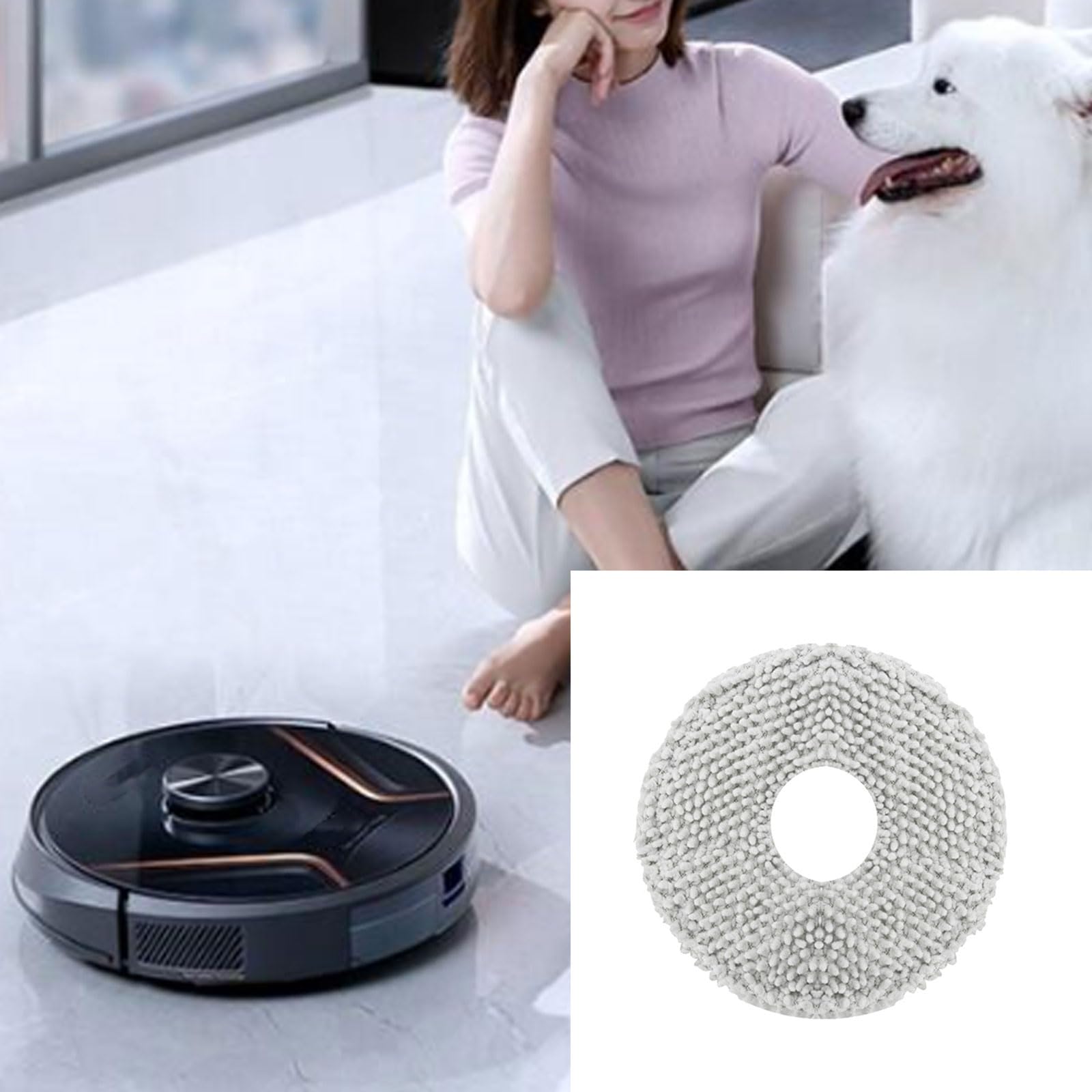 Mop Pad Cloth Wipes Cleaning Tools Kit For P10/QRevo Sweeping Parts Accessories Rag Mop Robot Vacuum Cleaner Replacement Washable Mop Pads Vacuum Cleaner Cleaning Supplies Mop Cloth Accessories Floor