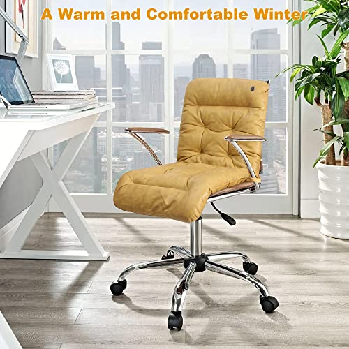 OUHOU Heated Seat Cushion, Heated Chair Cover, 3 Mode Adjustable Warm Seat Cushion, USB-Powered Heating Seat Cover for Home, Office Chair and More(Yellow)