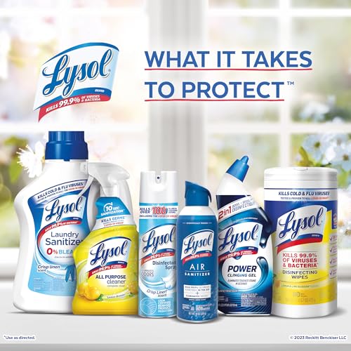 Lysol Multi-Surface Cleaner, Sanitizing and Disinfecting Pour, to Clean and Deodorize, Sparkling Lemon & Sunflower Essence, 48oz