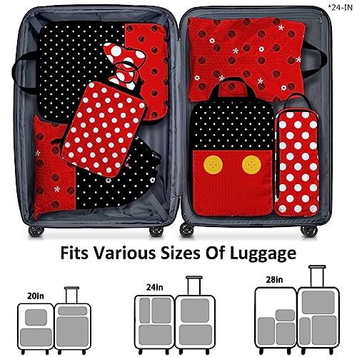 6 Set Compression Packing Cubes Compressed Storage Bags for Carry on Suitcases Packaging Luggage Bags Organizers for Travel