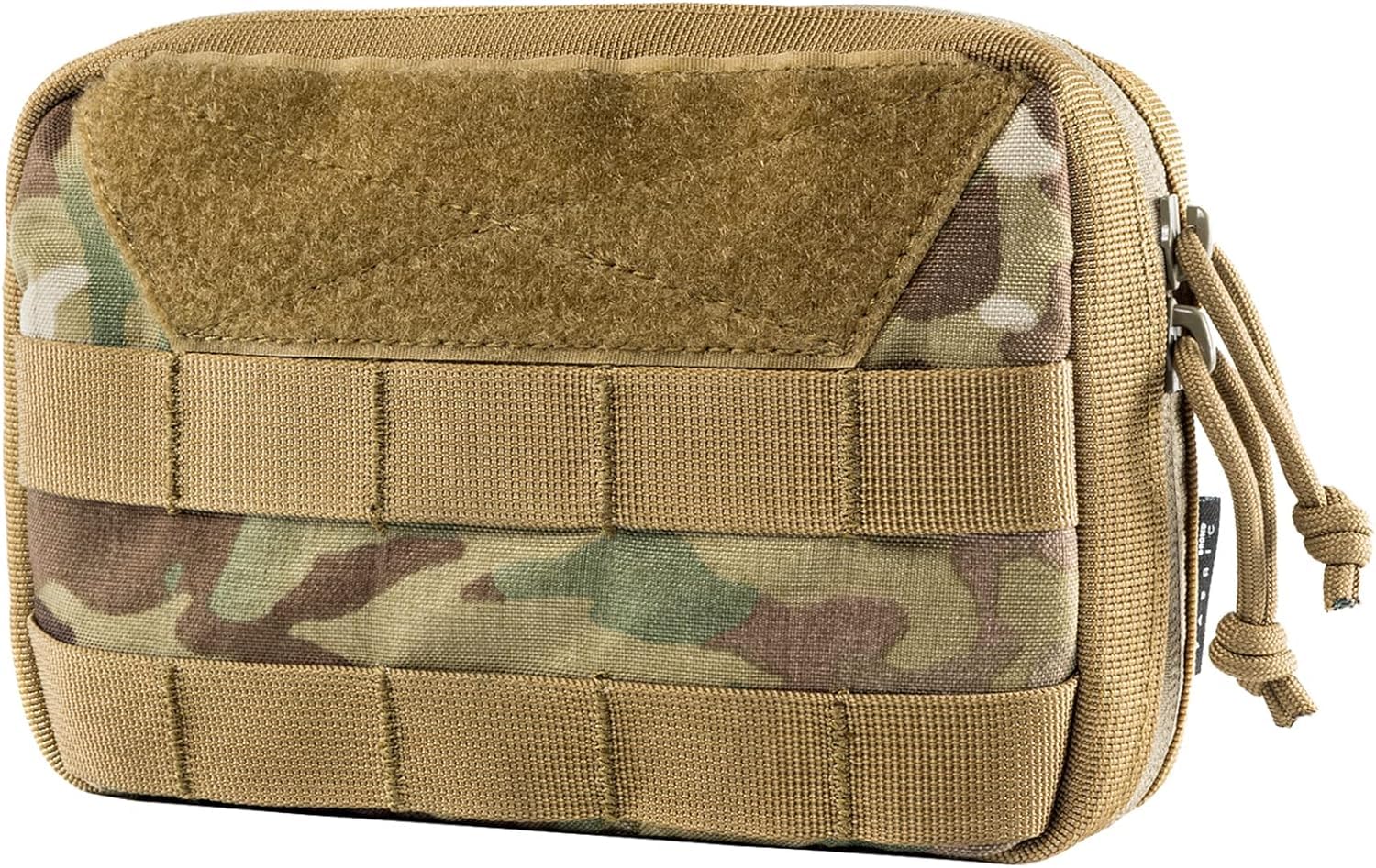 OneTigris Molle Pouch, Tactical Admin Pouch Belt EDC Tool Organizer Zippered Utility Waist Pack 7.5"x5"x2"(Camocolor)
