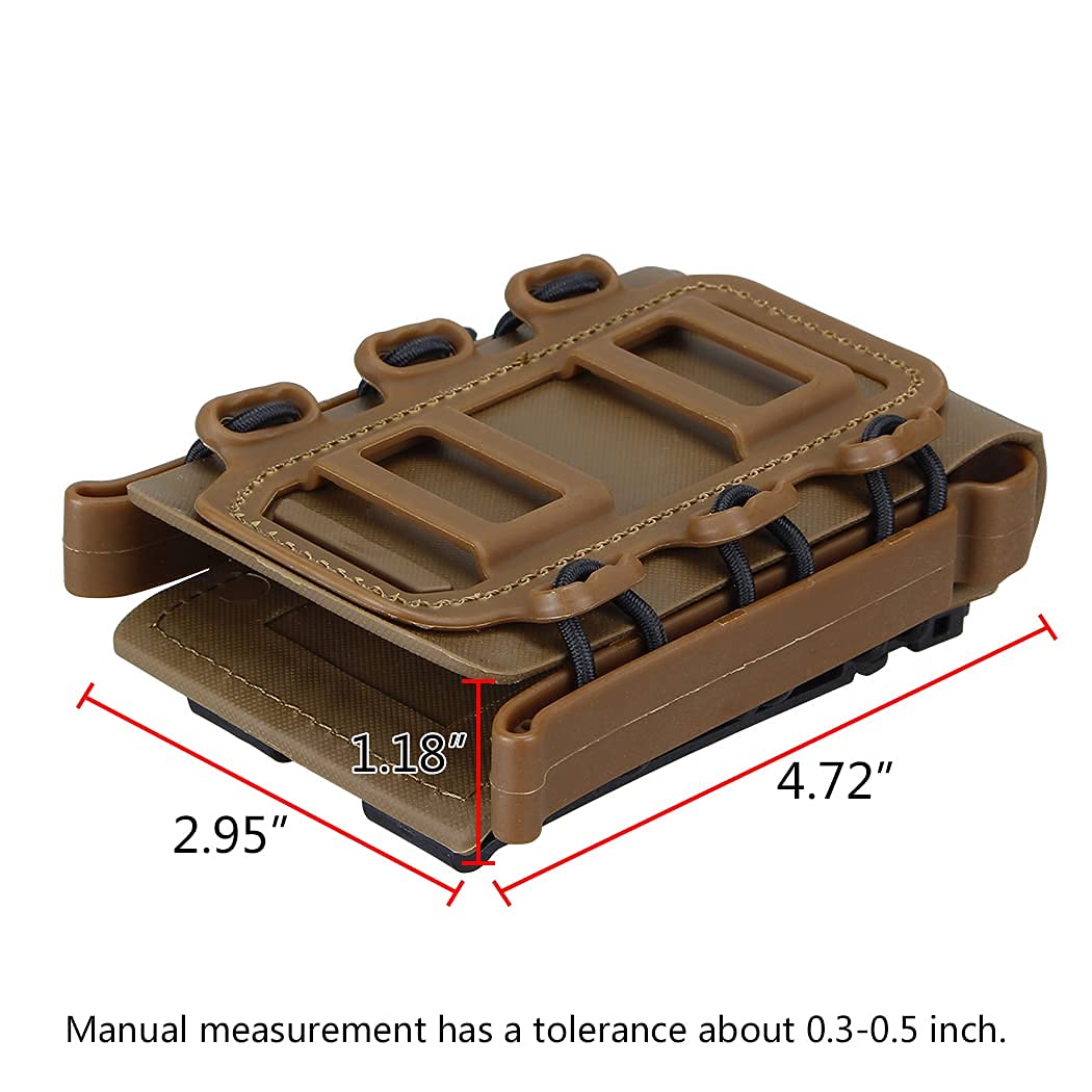 IDOGEAR Mag Pouch 5.56mm Rifle Magazine Pouches 7.62mm Molle Softshell Universal Mag Carrier for M4 AR15 M16 AK Magainzes