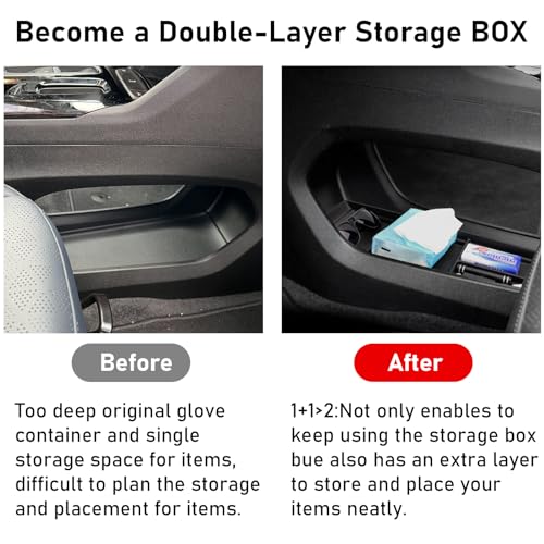 TTCR-II Compatible with 2022-2024 Chevy Bolt Center Console Organizer, for Chevy Bolt EUV Console Lower Organizer Tray, for 2022-2024 Bolt EV Console Organizer Bottom Tray