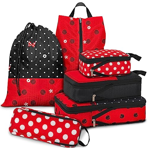 6 Set Compression Packing Cubes Compressed Storage Bags for Carry on Suitcases Packaging Luggage Bags Organizers for Travel