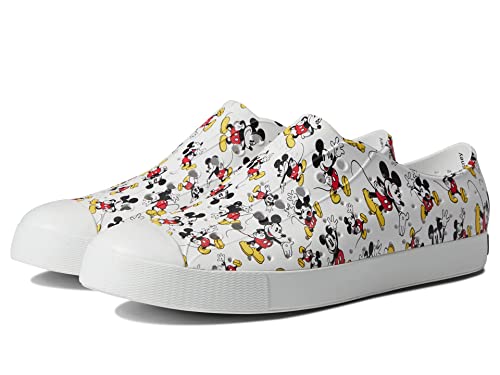 Native Shoes Jefferson Disney Print Shell White/Shell White/Mickey All Over Print Men's 7, Women's 9 Medium