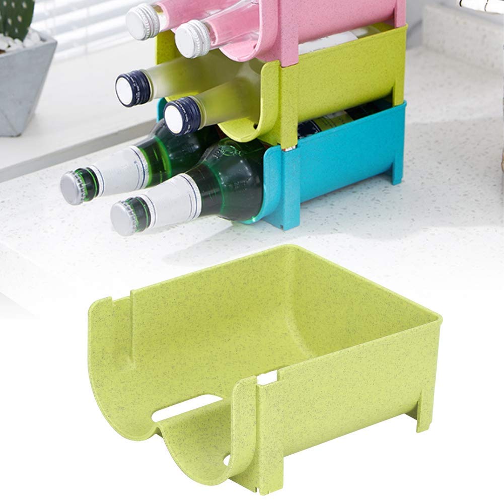 Stackable Soda Can Dispenser for Refrigerator, Reusable Fridge Drink Organizer Holder Soda Can Dispenser Rack Plastic Can Dispenser Storage Holder Drink Dispenser Organizer for Home, Green
