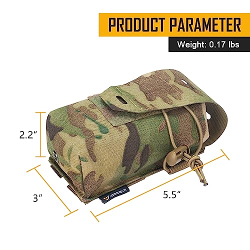 IDOGEAR Double Magazine Pouch 5.56 MM Rifle Mag Pouches Molle Double Stack camo Magazines Carrier Holder Airsoft Hunting Shooting Carry Bag (camo)