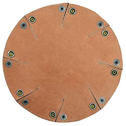 Hide & Drink, Thick Leather Catchall Circular Valet Tray, Dice Holder, Cash Holder, Key Organizer, Home and Office Accessories, Handmade Includes 101 Year Warranty :: Bourbon Brown