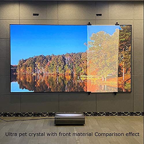 120inch 4k Ultra Short Throw PET Crystal ust CLR Screen 16:9 Ceiling Light Rejecting Projection Screen for Ultra Short Throw Projector Fixed Frame Screen for Home Theater, Boardroom