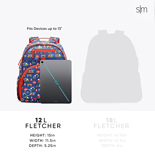 Simple Modern Medium Disney Toddler Backpack for School Girls and Boys | Kindergarten Elementary Kids Backpack | Fletcher Collection | Kids - 15" tall | Mickey Mouse Retro