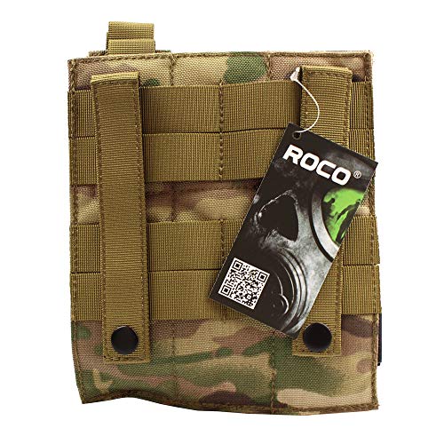 ROCOTACTICAL Tactical Molle Magazine Pouch, Open Top, Kriss Tactical Triple Mag Pouch, Molle Triple Tactical Mag Pouch (CP Multicam)